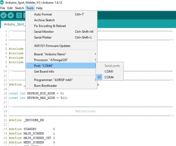 Tutorial Programming The Arduino Nano For Spot Welder V3 Malectrics 8786